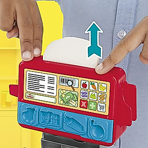 Play-Doh Cash Register Toy for Kids 3 Years and Up with Fun Sounds, Play Food Accessories, and 4 Non-Toxic Colors