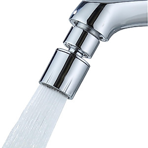 SNUTUYA Swivel faucet aerator（Heavy ）, Dual-function 2-Flow Sprayer Faucet Head, 360° large Angle Swivel kitchen sink aerator,kitchen 55/64 inch female thread faucet extender, Sink Aerator Chrome