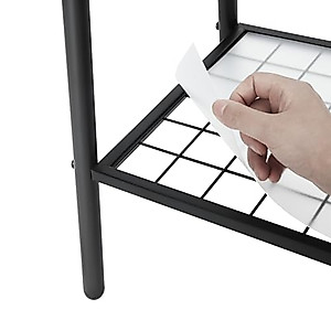 SONGMICS Clothes Rack, Clothing Rack, Garment Rack with Steel Frame, with Hanging Rail and Shelf, 13.2 x 36.4 x 60.2 Inches, for Bedroom, Dressing Room, Laundry Room, Ink Black UHSR23BKV1