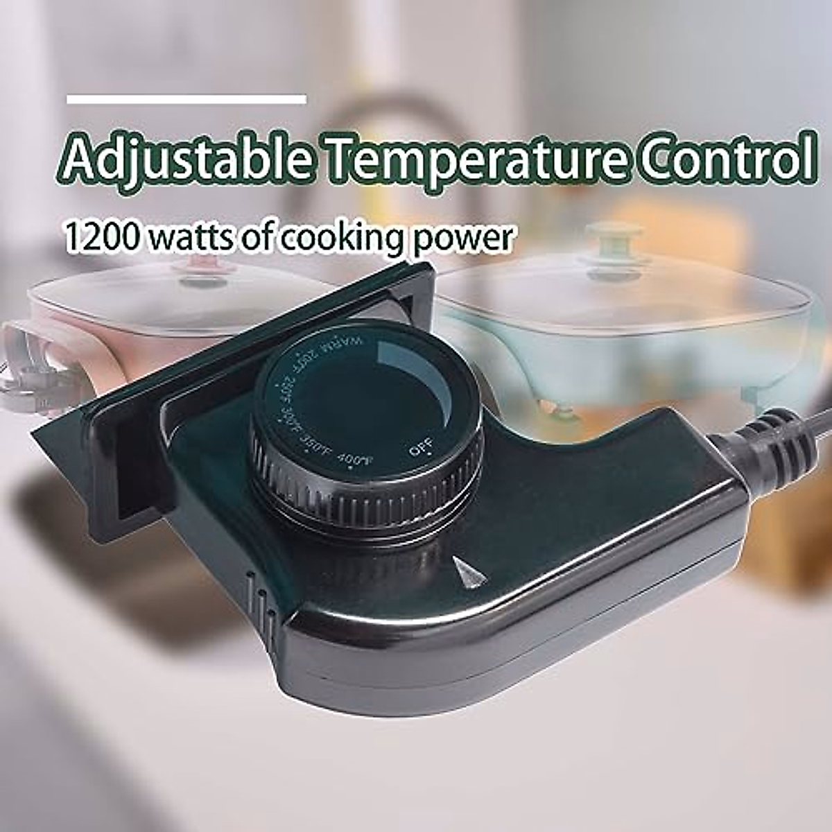 5QT Electric Skillet Nonstick with Glass Lid - 12" Ceramic Electric Fry Pan, Adjustable Temperature Control, Dishwasher Safe(Pink)