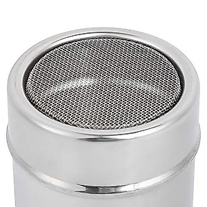 Stainless Steel Salt and Pepper Shakers, Spice Shakers, Glass Spice Jars Seasoning Shaker Dispenser with Rotatable Lid, Salt and Pepper Shakers for Salt Sugar Spice Pepper