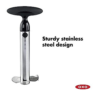OXO Good Grips Stainless Steel Pineapple Corer & Slicer,Silver/Black