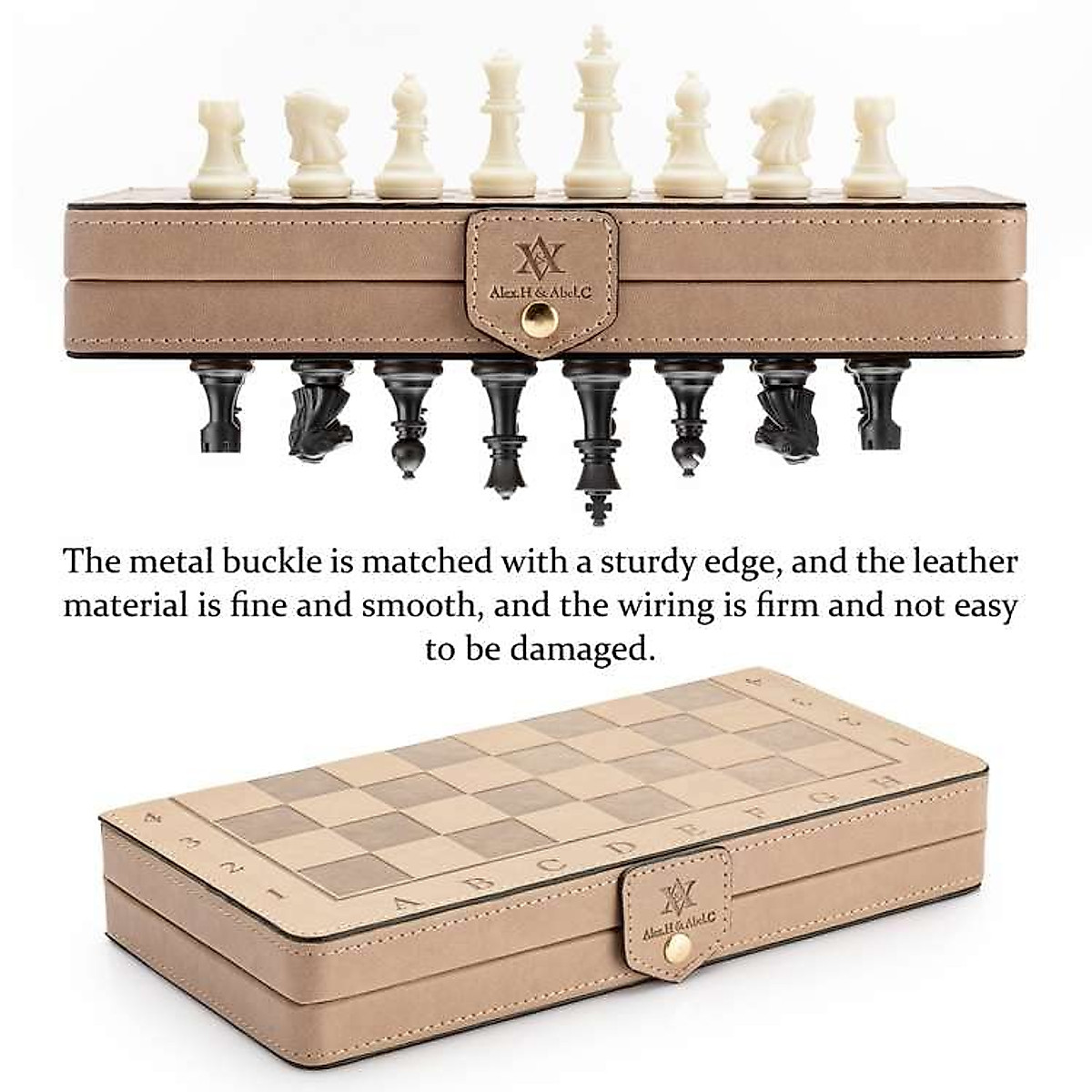 A&A Magnetic Travel Chess Set w/Folding Chess Board, Educational Toys for Kids and Adults - 8"(20cm) * 8"(20cm) Board