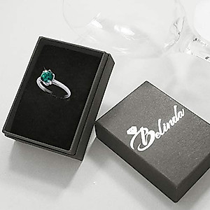 Belinda Jewelz Womens 925 Sterling Silver Classic Solid Band Solitaire Center Round 7 mm Gemstone Timeless Engagement Wedding Jewelry Accessory Fine Ring (7)