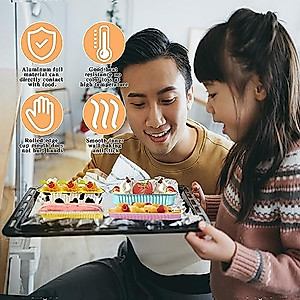 Qusitlry Aluminum Foil Loaf Baking Pans with Lids (50Pcs Pink), 200ml Ramekin Rectangle Baking Tins Muffin Liners Mini Pie Pans Foil Bread Containers for Baking…