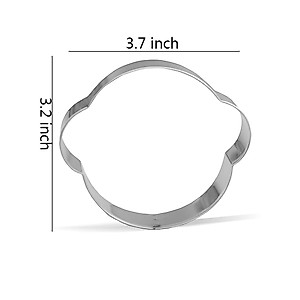 Jungle Animal Face Cookie Cutter Set - 6 Piece - Cow, Horse, Pig, Elephant, Monkey, Hippo - Stainless Steel