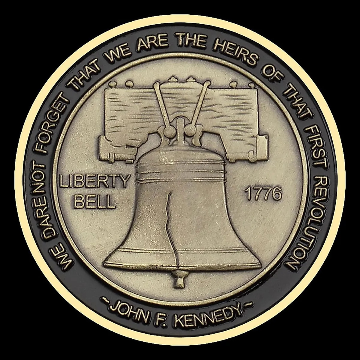 Don't Tread on Me Liberty Bell Challenge Coin Designed by Military Veterans