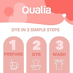 Qualia Synthetic Fabric Dye, Easy to Use, Perfect for Synthetic Fabrics: Polyester, Spandex, Nylon, and More, Ultra-Concentrated Colors for Vibrant Results, Coral Pink, 1 Pack