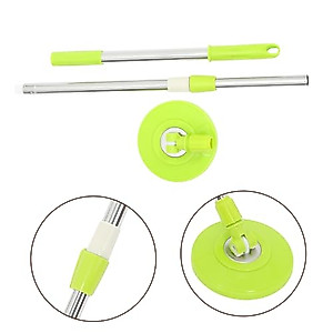 Anneome Rotating Mop Rod Replacement Mops Stick Pole Commercial Cleaning Mop Handle Detachable Mop Pole Mop Head for Rotary Mop Bucket Domestic Straight Mop Rods Green Stainless Steel