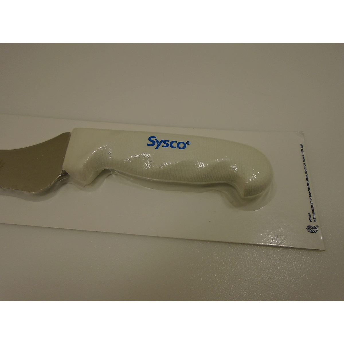Sysco USA 9 in Offset Scalloped Slicer Bread Sandwich Knife Soft Grip Handle