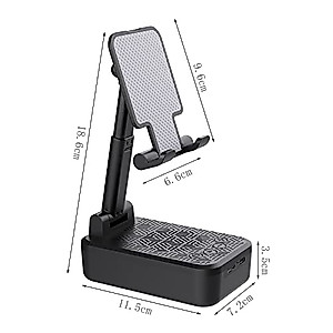 Fopudy Cell Phone Stand with Wireless Bluetooth Speaker - HD Surround Sound Bluetooth Speaker for Home Kitchen and Outdoors Compatible with Mobile Phone & Tablets, Gifts for Men Women