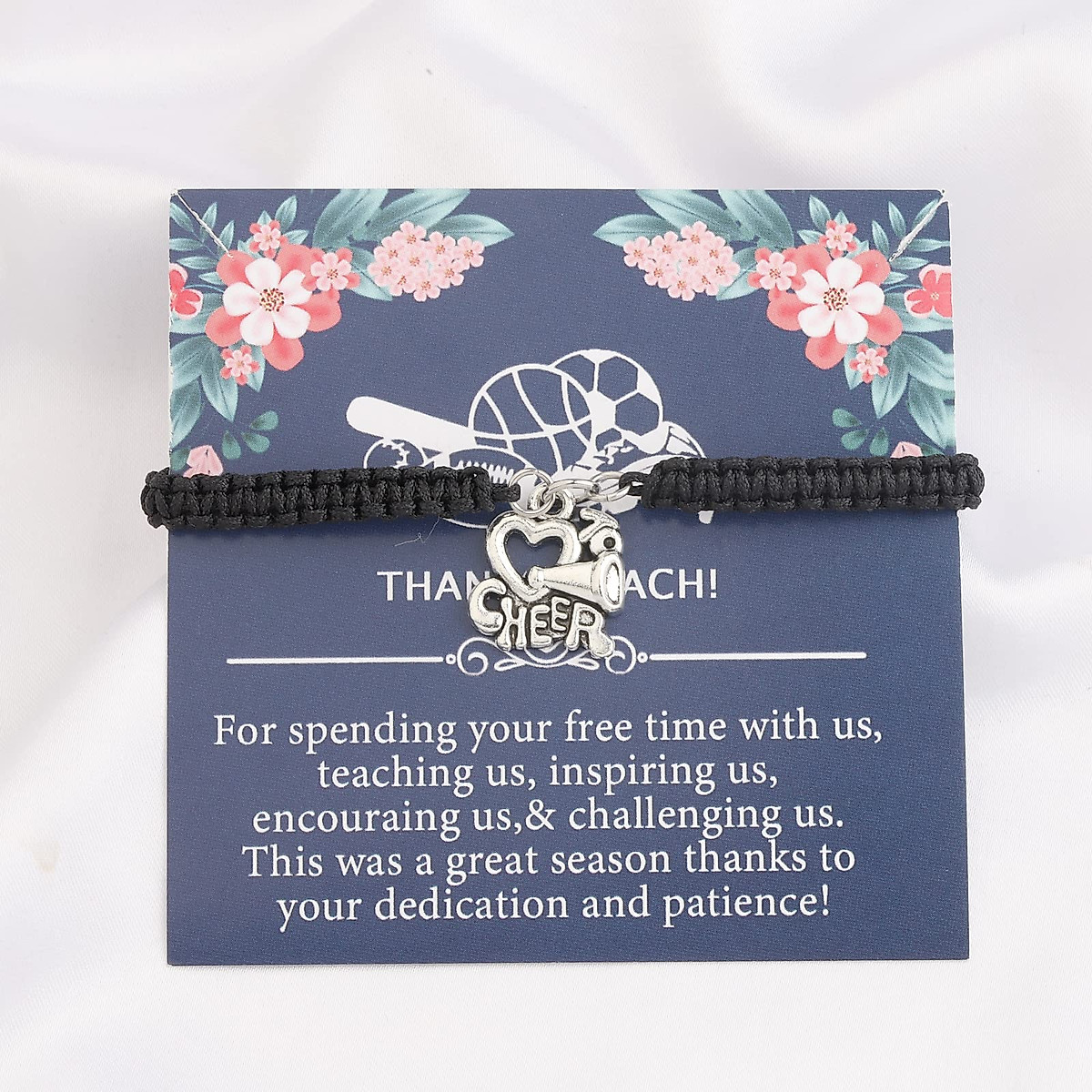 BLEOUK Cheer Coach Gift Coach Thank You Gift Cheerleader Bracelet Coach Leaving Gift Cheer Team Jewelry (cheer coach bracelet)