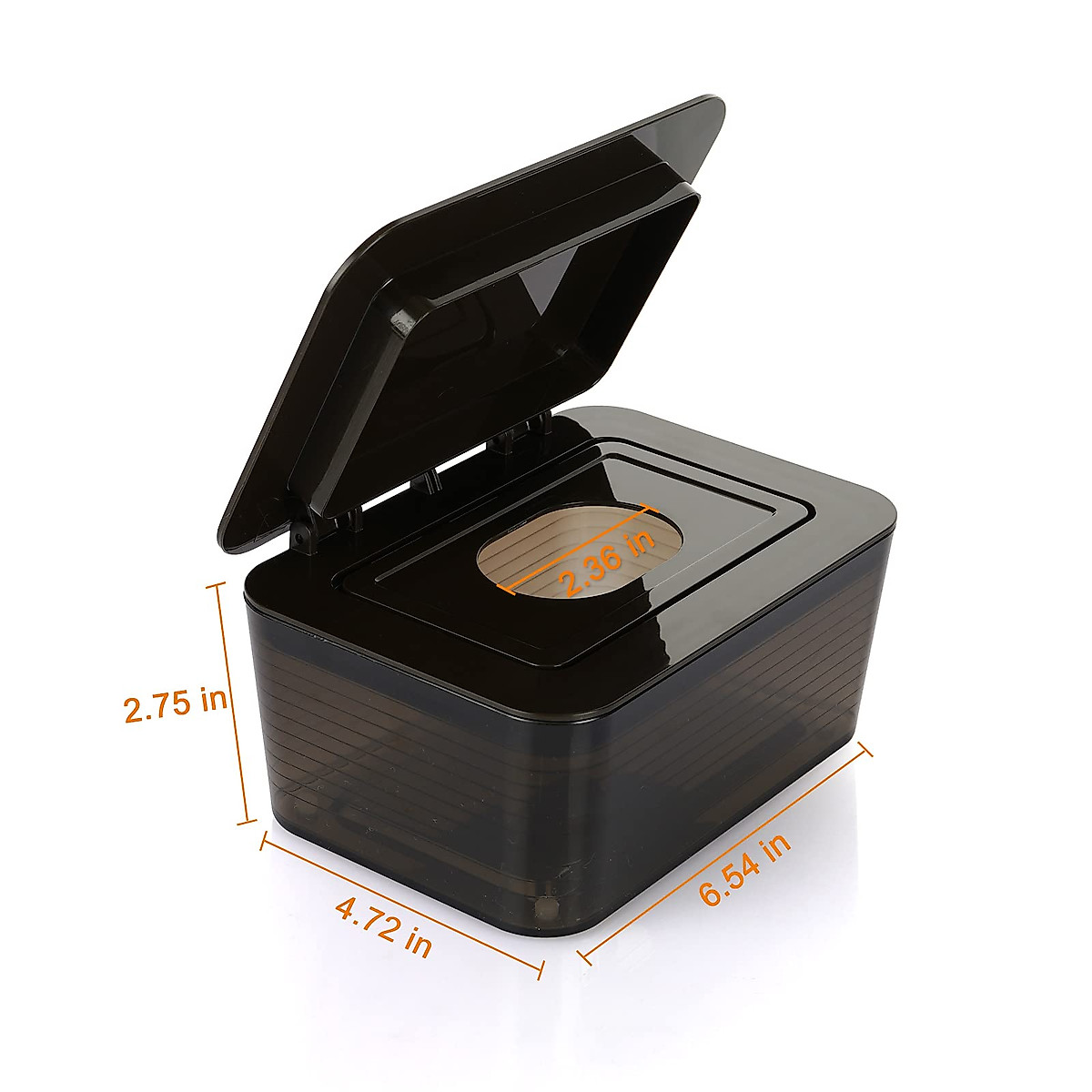 Whiidoom Baby Wipes Dispenser, Wipes Holder Dustproof Wipes Container Case Keep Wipes Fresh and Moist (Dark Brown)