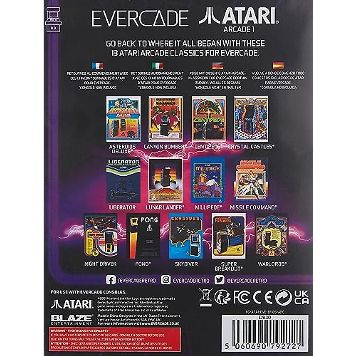 Blaze Evercade Atari Arcade Cartridge 1 - Nintendo DS