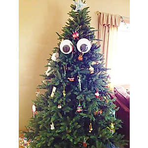 DECORA 7.5 Inch Giant Googly Eyes Plastic Wiggle Eyes with Self Adhesive for Chritsmas Tree Party Decorations 2 Pieces