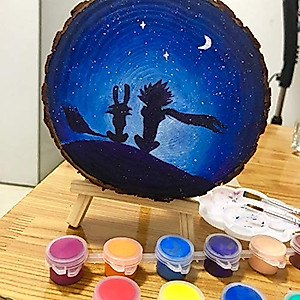 Unfinished Natural Wood Slices 12 Pcs 3.5-4 inch Craft Wood kit Circles Crafts Christmas Ornaments DIY Crafts with Bark for Crafts Rustic Wedding Decoration by William Craft (3.5-4inch)