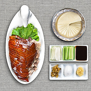 Hemoton Roasting Plate 1pc Roast Chicken and Plate Breakfast Tray Plate Cookie Plate Appetizer Plate Biasuit Plate Dinner Ceramic Cake Plate Dinner Plates Fish Dish Sushi White Melamine