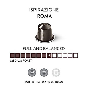 Nespresso Capsules OriginalLine, Roma Intenso, Medium Roast Coffee, 50 Count Coffee Pods, Brews 1.35oz (ORIGINAL LINE ONLY)
