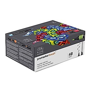 Winsor & Newton ProMarker Brush Set, 48 Count, Essential Collection