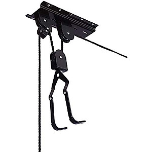 HOMEE Bike Lift, Heavy Duty Bicycle Ceiling Hook Mount Hoist Storage for Garage/Shed, Vertical Bike Holder Indoor Hanging System with Screw