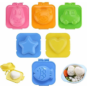 6 Pcs Cartoon Cute Boil Egg Fish Car Heart Shape Egg Sushi Rice Mould Decorating Fondant Cake Tool Cookery molds