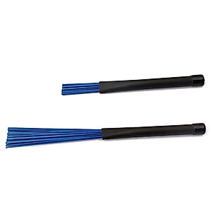 Jiayouy 1 Pair Drum Brushes Drum Sticks Percussion Retractable Nylon Brush Stick for Cajon Jazz Acoustic Rock Band Music Lover