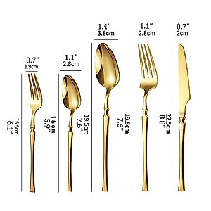 30pcs Dinnerware Set Stainless Steel Tableware Knife Tea Fork Coffee Spoon Flatware Dishwasher Safe Dinner Cutlery Set