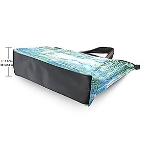 Tote Bag Water Lilies Monet Flower Shoulder Handbag Travel Beach Bag With Zipper