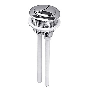 Dual Flush Toilet Kit Plastic Adjustable Top Push Button Toilet Tank Button Replacement for Most Dual Flush Toilet with 38mm Hole in the Cistern Lid