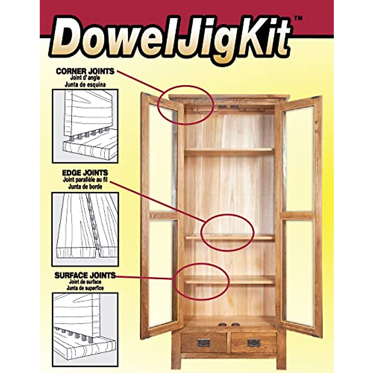 Milescraft 1309 DowelJigKit - Complete Doweling Kit with Dowel Pins and Bits