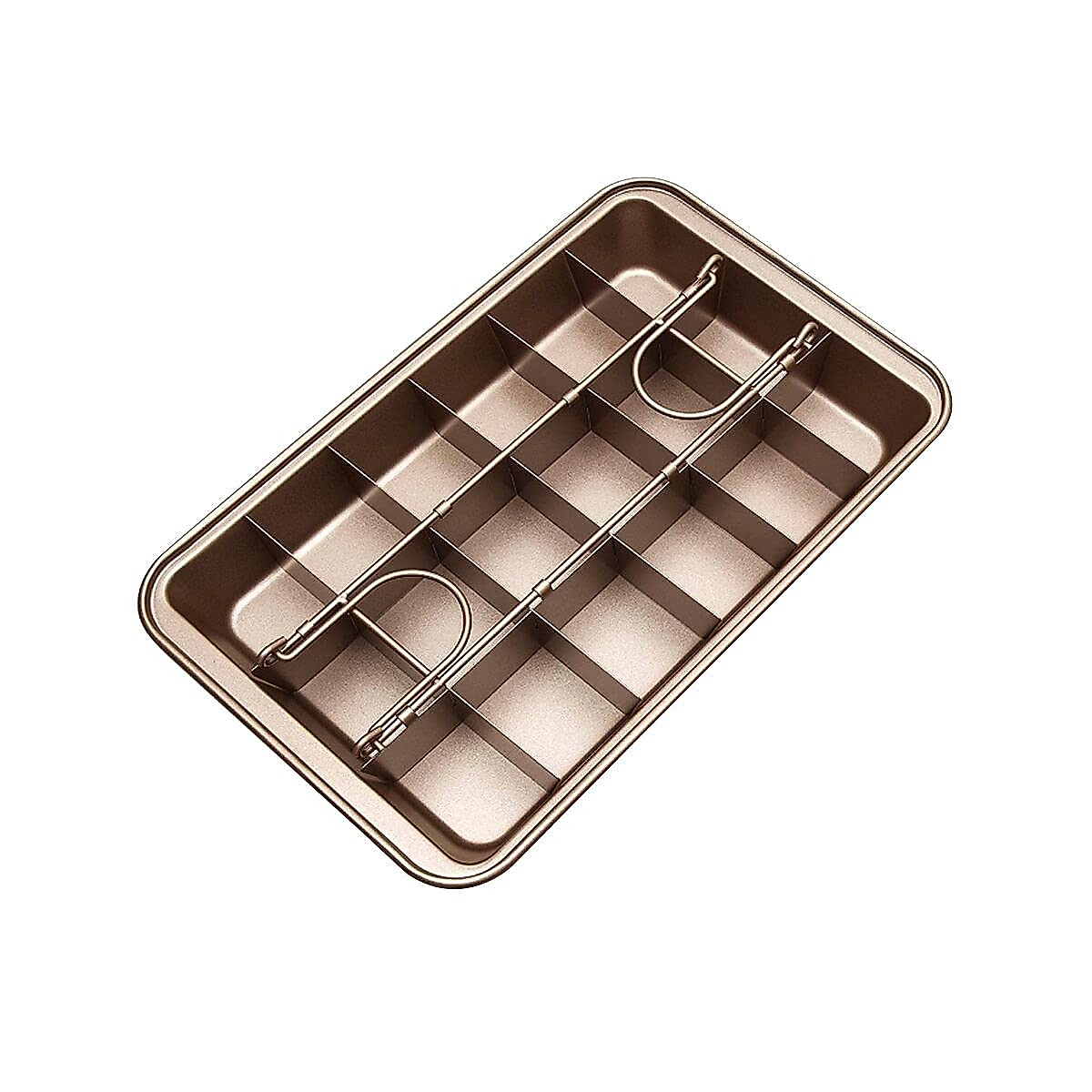 Kofebe Brownie Pan, Non-Stick Brownie Baking Pan with Dividers, Brownie Cutter,Brownie Tray,18 Pre-slice Brownie Baking Tray 12 X 8 X 2‘’