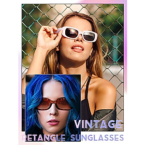 24 Pairs Rectangle Sunglasses y2k Sunglasses Small Square Sunglasse Retro Sunglasses for Women Men Neon Sunglasses Vintage Rectangular Narrow Sun Glasses Y2k Eyewear, 12 Styles