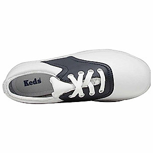 Keds girls School Days Ii Sneaker, White/Navy, 2 Big Kid US