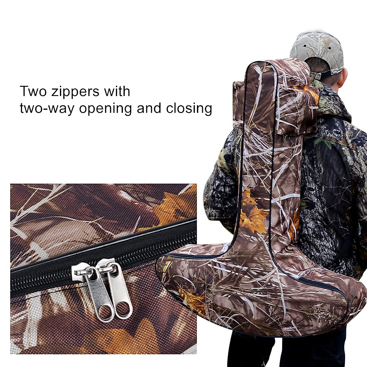 UNISTRENGH Crossbow Soft Case Tactical Archery Cross Bow Bag with Backpack Straps (Reed Camouflage#2, 35.4''L*27.56''W*8.27''D (90X70X21CM))