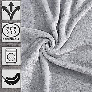 NICE COM SUPPLY Travel Blanket, 40X60, Portable, Warm, Cozy, Throw, for Car, Airplane, Chair, Small, Fleece, Full Body Cover, Grey
