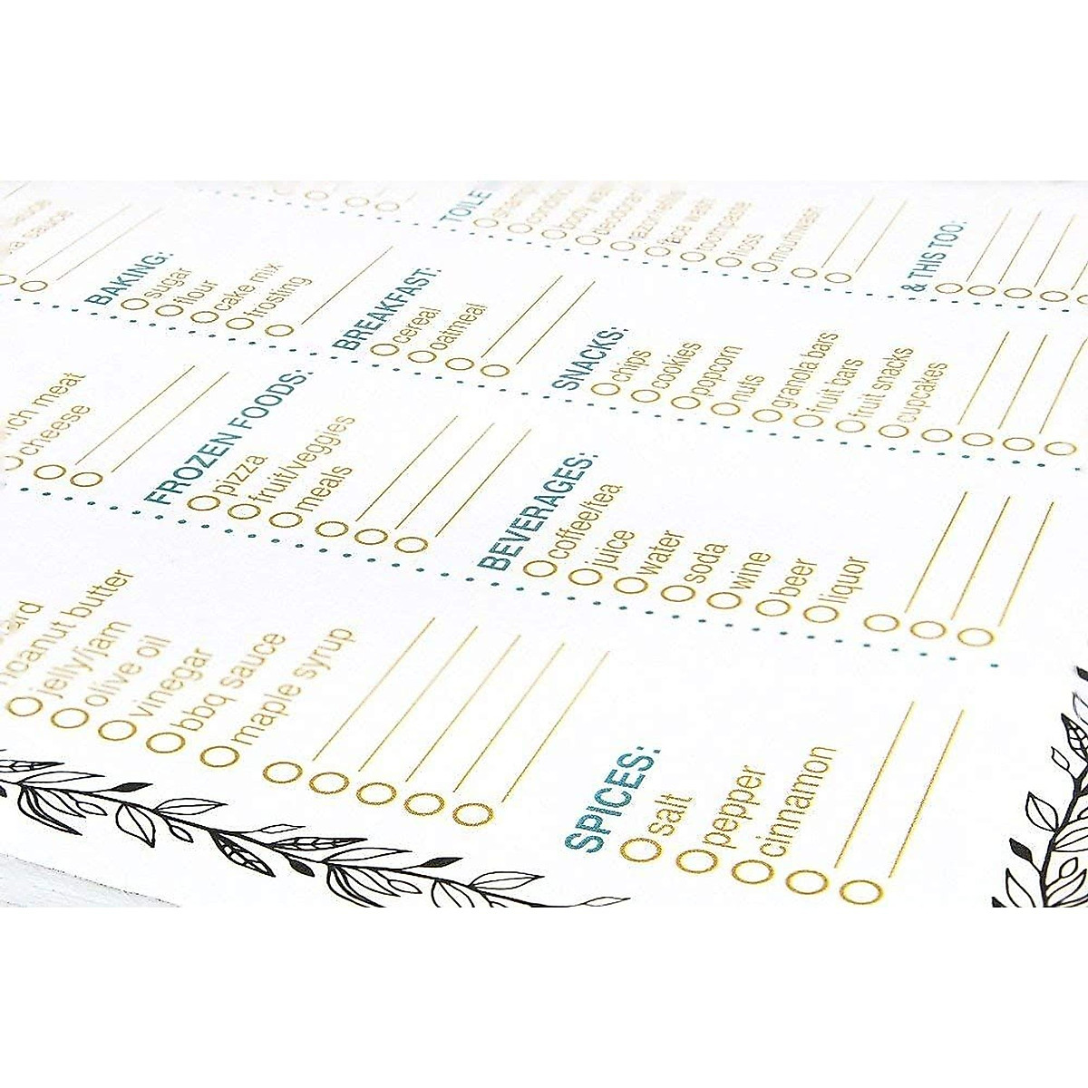 Magnetic Grocery List Pad for Fridge (100 Sheets, 9.25 x 6.25 In, 2 Pack)