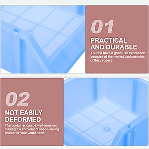 Cabilock Stackable Storage Box 1 Set Plastic Stacking Bins Stacking Basket Box Pantry Nesting Basket Bin Heavy Duty Toys Shelves Basket for Home Office Bedroom Office Desk Accessories