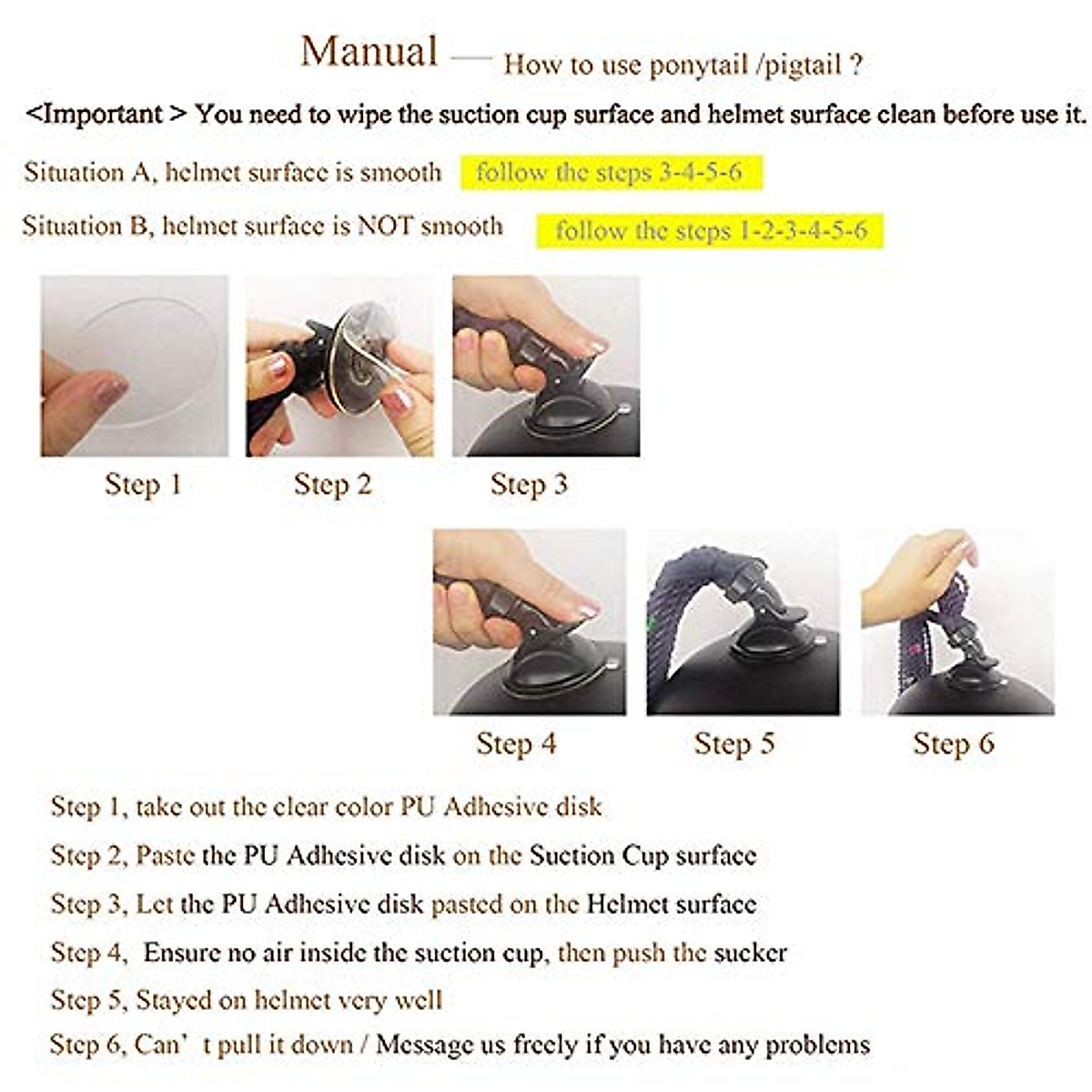 Pearlead Helmet Mohawk Wig Adhesive Accessories Kids Mohawk for Motorcycle Bicycle Ski Snowboard Helmet Hair Reusable Design Silver Gary