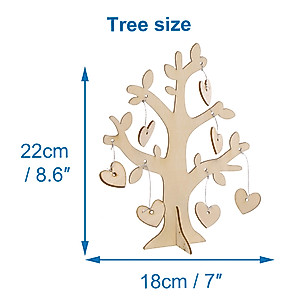 Baker Ross AX759 Heart Tree - Pack of 2, Woodcrafts for Kids to Make, Paint, Decorate and Display for Valentine's Day