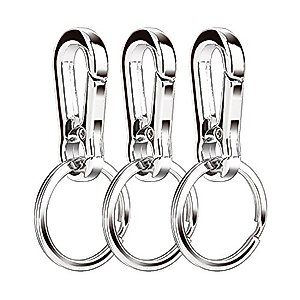 Sunmns Metal Keyring Keychain Key Ring Chain Holder Organizer for Car/Key Finder, 3 Pack