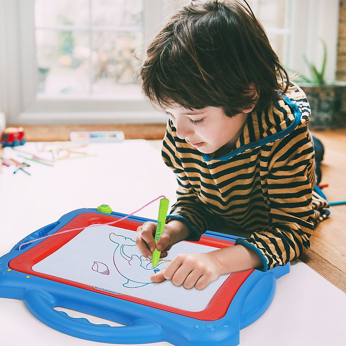 Magnetic Drawing Board Toys for 1-2 Year Old Girls, Large Erasable Sketch Pad with Pen for Toddler Educational Learning Toys Kid Christmas Birthday Gift Art Toy, Baby Toddlers Party Travel