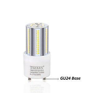 TSEXES Gu24 LED Light Bulb,10W Equivalent 100W,Gu24 Base,1400 Lumens,6000K Cool White,360 Degree Beam Angle,A19 CFL Replacement,4 Pack