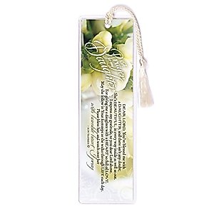 A Prayer for My Daughter Watch Her with Humble Heart 2 x 6 Inch Vinyl-Encased Bookmark