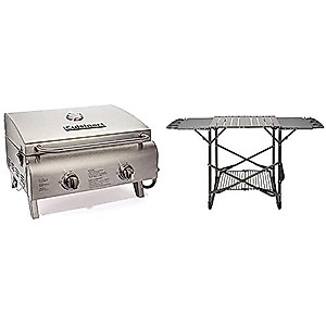 Cuisinart CGG-306 Chef's Style Propane Tabletop Grill, Two-Burner, Stainless Steel & CFGS-222 Take Along Grill Stand