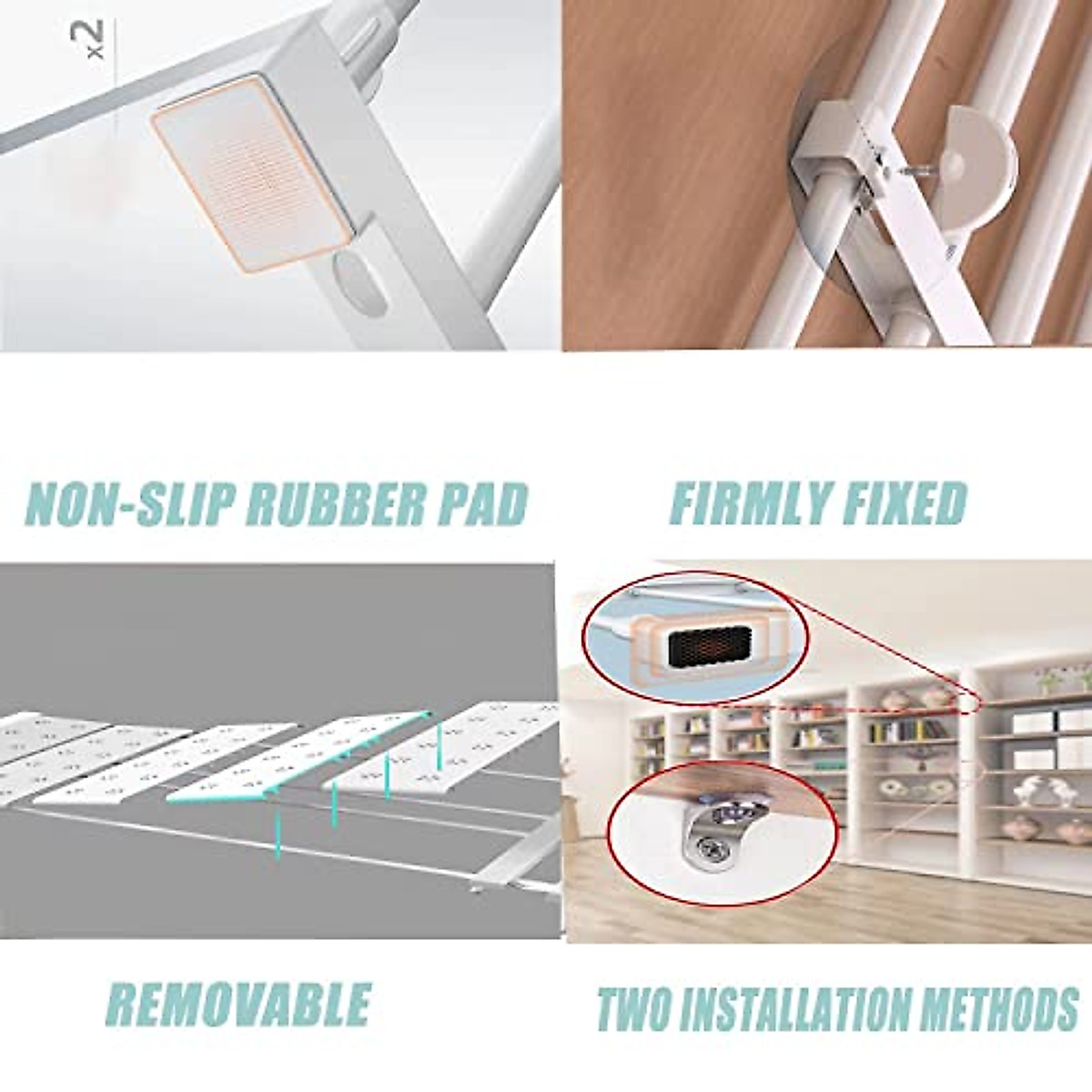 HDAIUCOV Tension Shelf, Expandable Shelf, Adjustable Shelves for Closet/Camper 11.81"-15.75"