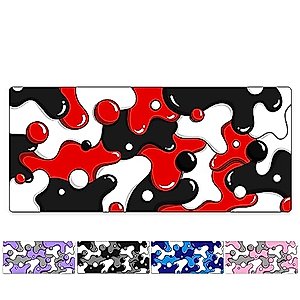 Kraken Keyboards DRIP XXL Red Gaming Mouse Pad - Professional Artisan Red Mouse Pad - Red Gaming Desk Mat - 36" x 16" Extended XXL Mouse Mat (Darth)