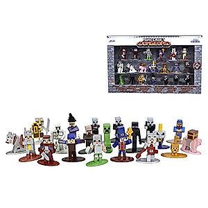 Jada Toys Minecraft Dungeons Nano Metalfigs 1.65" Die-cast Collectible Figures 20-Pack Wave 4, Toys for Kids and Adults Silver