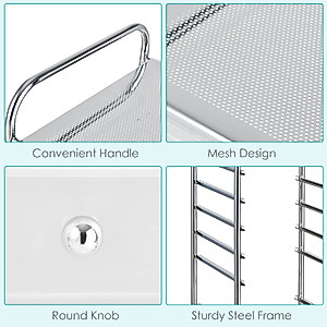 RELAX4LIFE Storage Drawers Cart Classroom Organization 6 Plastic Drawers - Rolling Carts on Wheels Semi-Transparent Utility Cart for School Files Arrangement Storage Organizer Cart (Clear)