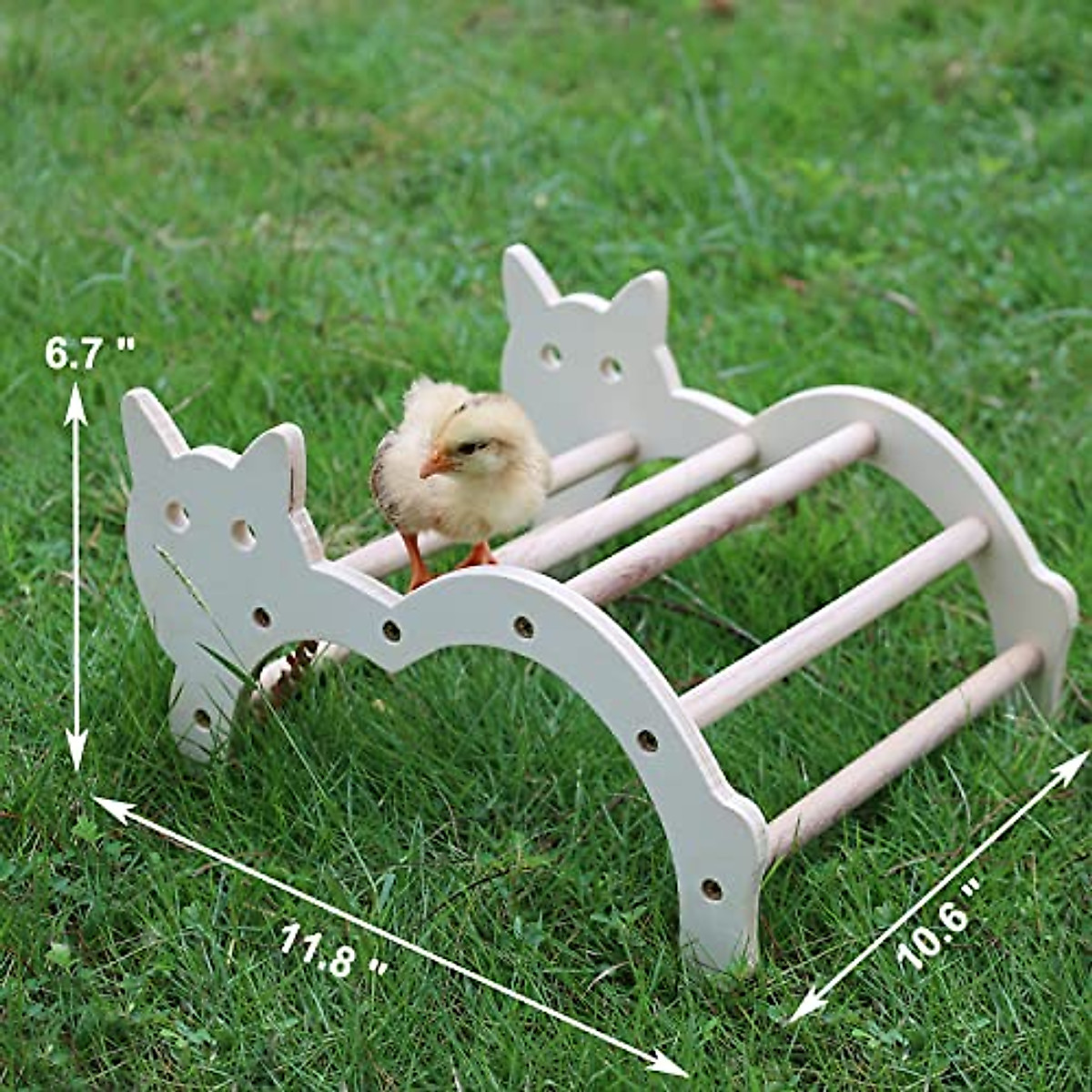 Chick Perch Roost 4 Pack , Natural Wood Chicken Roosting Bar for Coop Chick and Baby Birds , Chicken Wood Stand Training Perch Chick Toys for Brooder