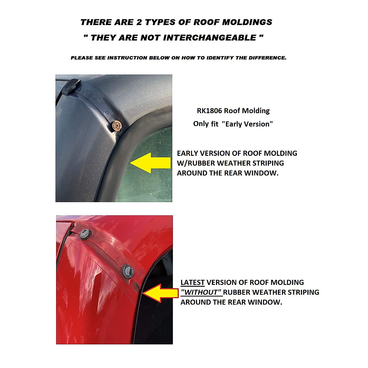 ADVANCE IGNITION Upgraded Roof Molding Compatible with Ford 99-07 F-250 F-350 F-450 F-550 Super Duty Right Passenge Side RH YC3Z2551728PTM 1999 2000 2001 2002 2003 2004 2005 2006 2007